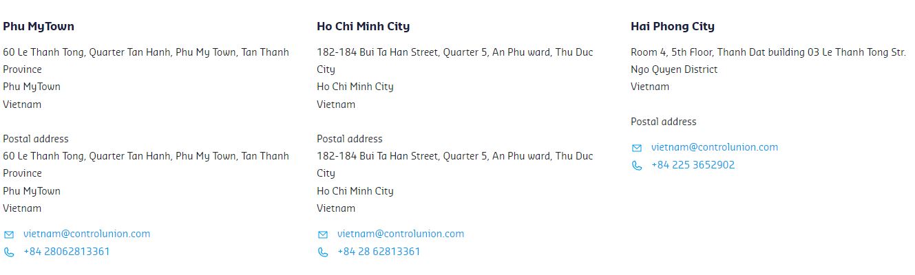 Control Union Vietnam - Control Union Korea